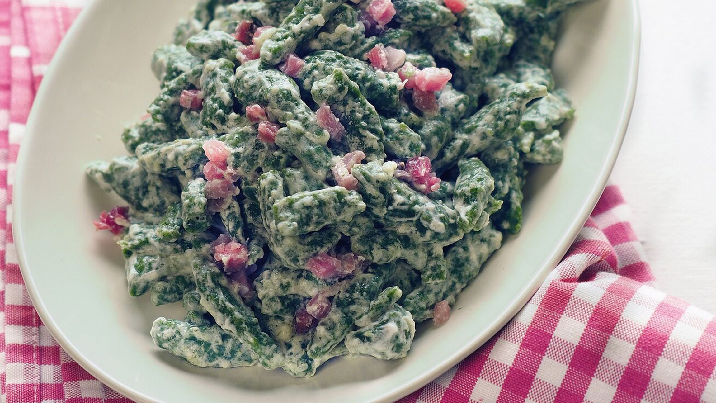 Spätzle verdi con speck e panna al bimby Ricetta- Agrodolce