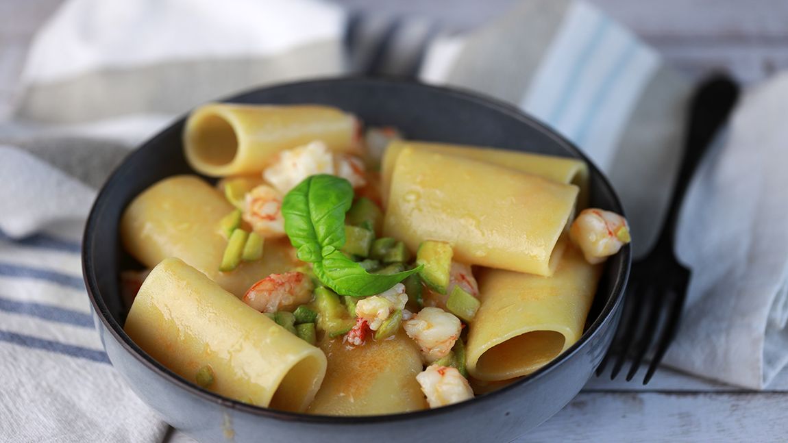 Paccheri con gamberi e zucchine Ricetta- Agrodolce